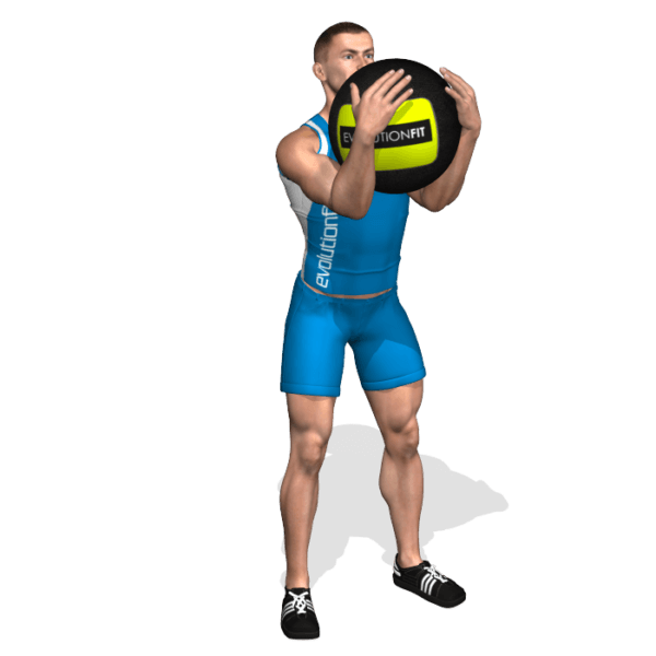 Goblet squat wallball: vedi l'esecuzione | evolutionfit