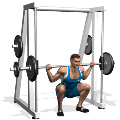 Squat al multipower: vedi l'esecuzione | evolutionfit